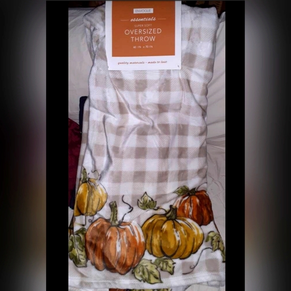 Envogue | Bedding | Pumpkins Harvest Thanksgiving Oversize Throw ...
